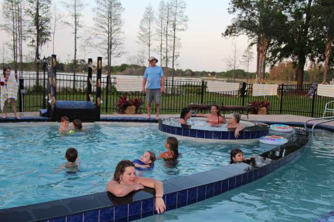 Pool with Lazy River and Waterslide at The Great Escape Lakeside